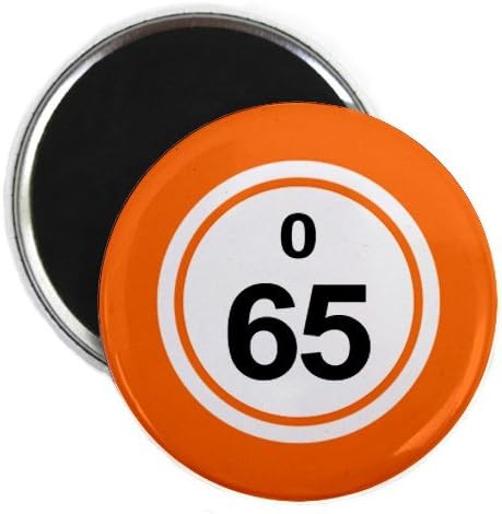Amazon.com: Bingo Ball O65 SIXTY-FIVE Orange 2.25 inch Fridge Magnet ...