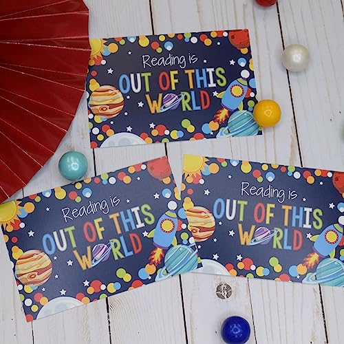 Buy Reading Out Of This World Outer Space Themed Blank Postcards For ...