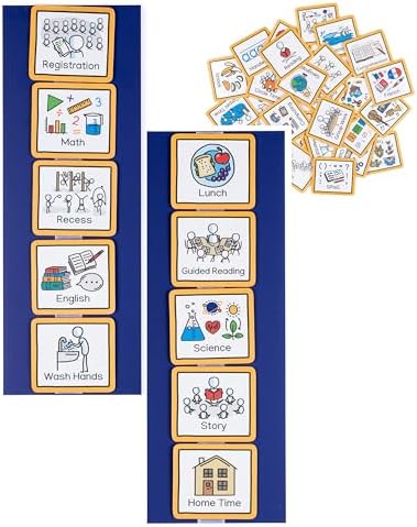 Amazon.com : Visual Schedule Routine Chart with pecs Cards to Support ...