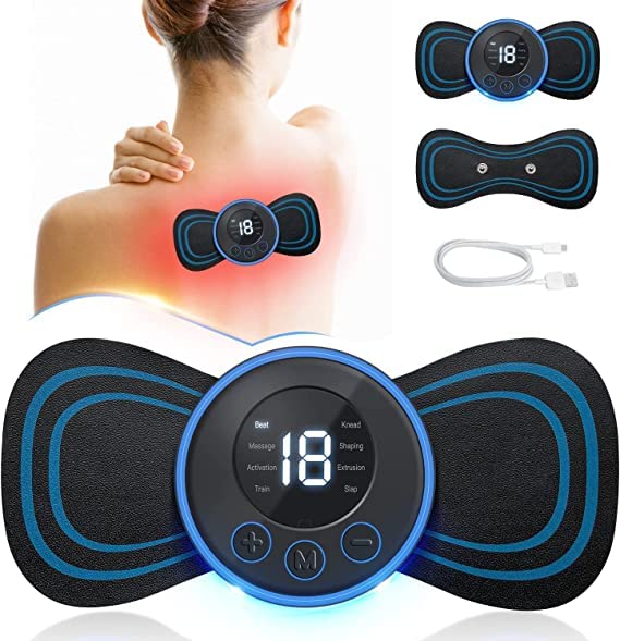 Body Massager,Wireless Portable Neck Massager with 8 Modes and 19 ...