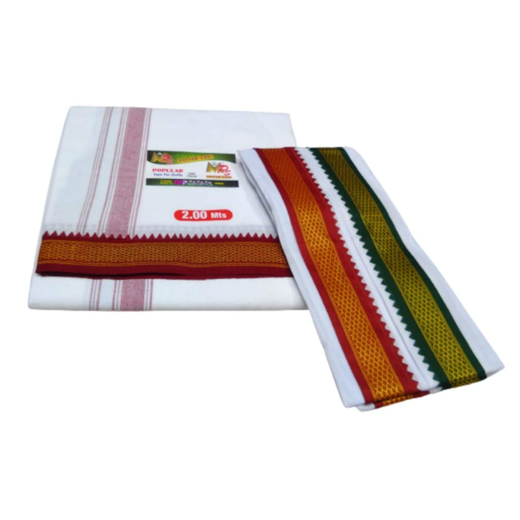 Buy MPS COTTON COOL Popular Quaity 2.00 Mts Dhoti With 1.80 Mrs Big ...