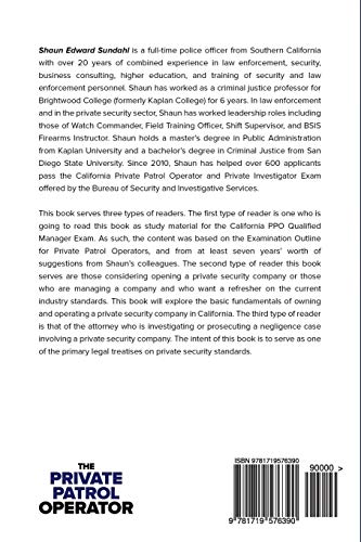 Snapklik.com : The Private Patrol Operator: Managing A California-Based ...