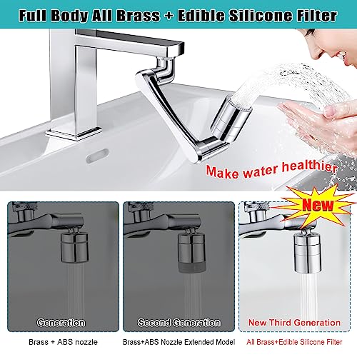 Rotary Faucet Universal 1440, Dual Mode All-Metal 360 Swivelling ...