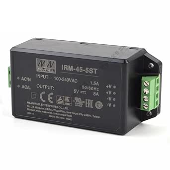 Amazon.com: Mean Well IRM-45-12ST 45.6W AC-DC PCB-Mount Green Power ...