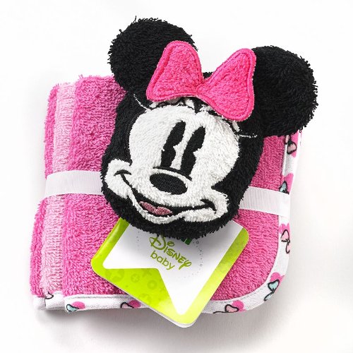 Amazon.com: Disney Baby Washcloth Set and Bath Toy, Pink/Red Minnie ...