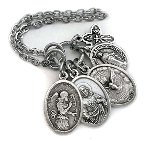 Amazon.com: St. Gabriel Archangel Necklace, Keychain or Clip, Patron ...