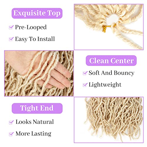 Snapklik.com : 24 Inch Soft Locs Crochet Hair, Bleached Blonde Faux ...