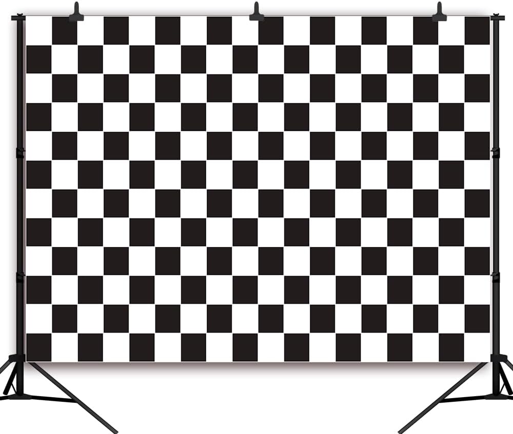 Amazon.com : DePhoto 7x5Ft Black and White Checkered Backdrop ...