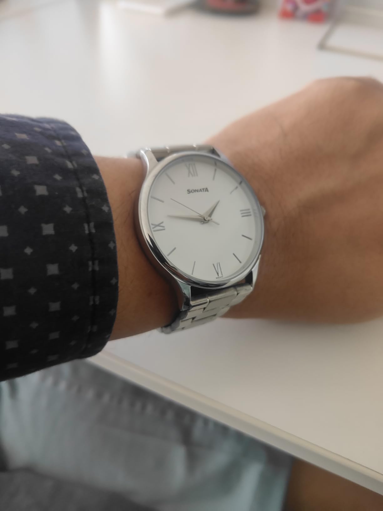 Sonata Aspire Quartz Analog White Dial Stainless Steel Strap Watch for ...