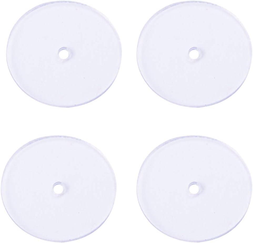 Amazon.com: EXCEART 80pcs Plastic Discs for Earring Backs Clear Disc ...