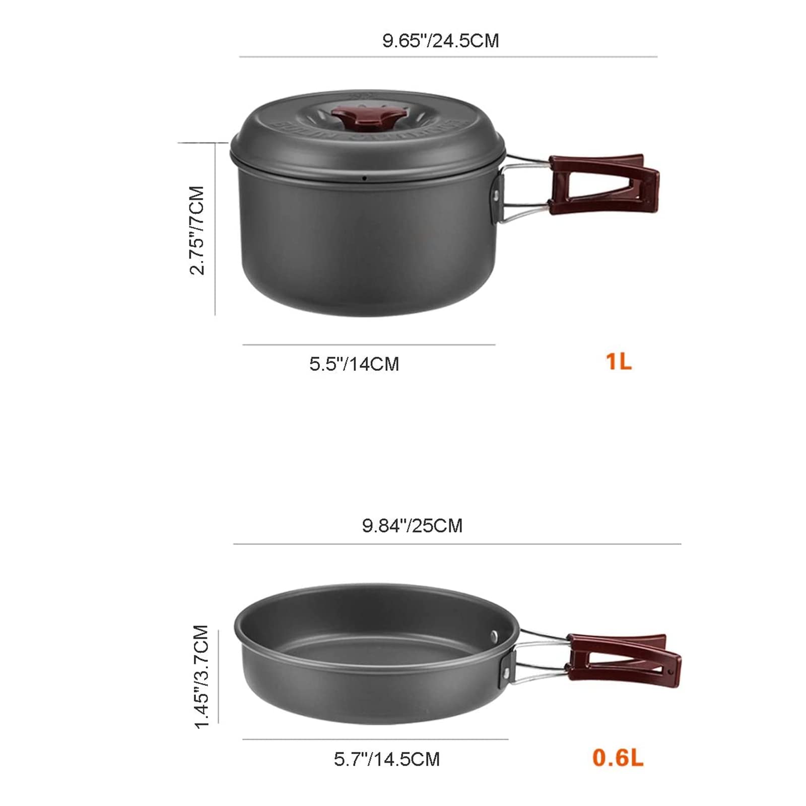 Snapklik.com : Bulin Camping Cookware Pots And Pans Set, Lightweight ...