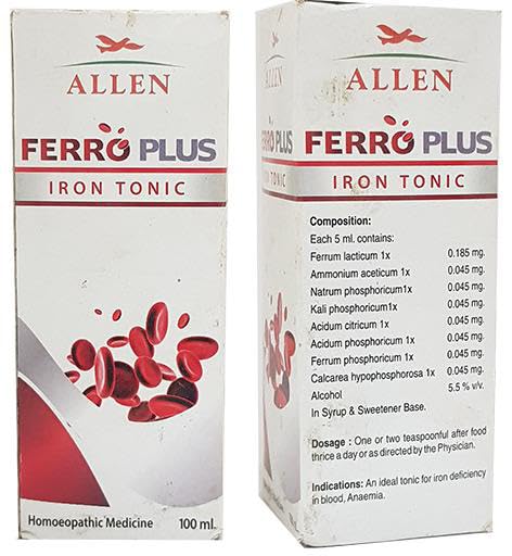 Buy Allen Ferro Plus Iron Syrup - 100 ml |Pack of 1| Online at Low ...