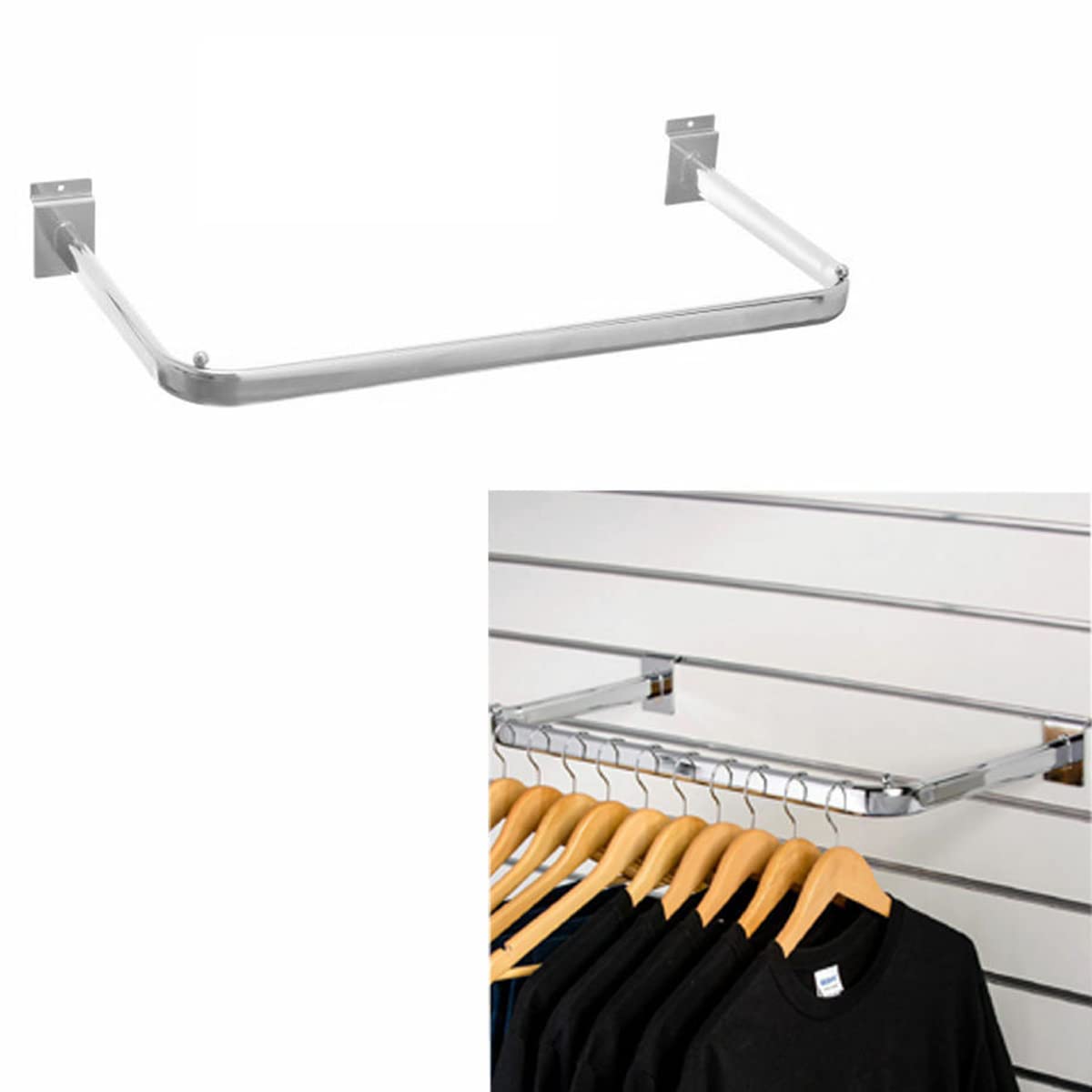 Buy SLATWALL Slat Board Clothes Rail D Rail BAR for Retail Shop-D Rail ...