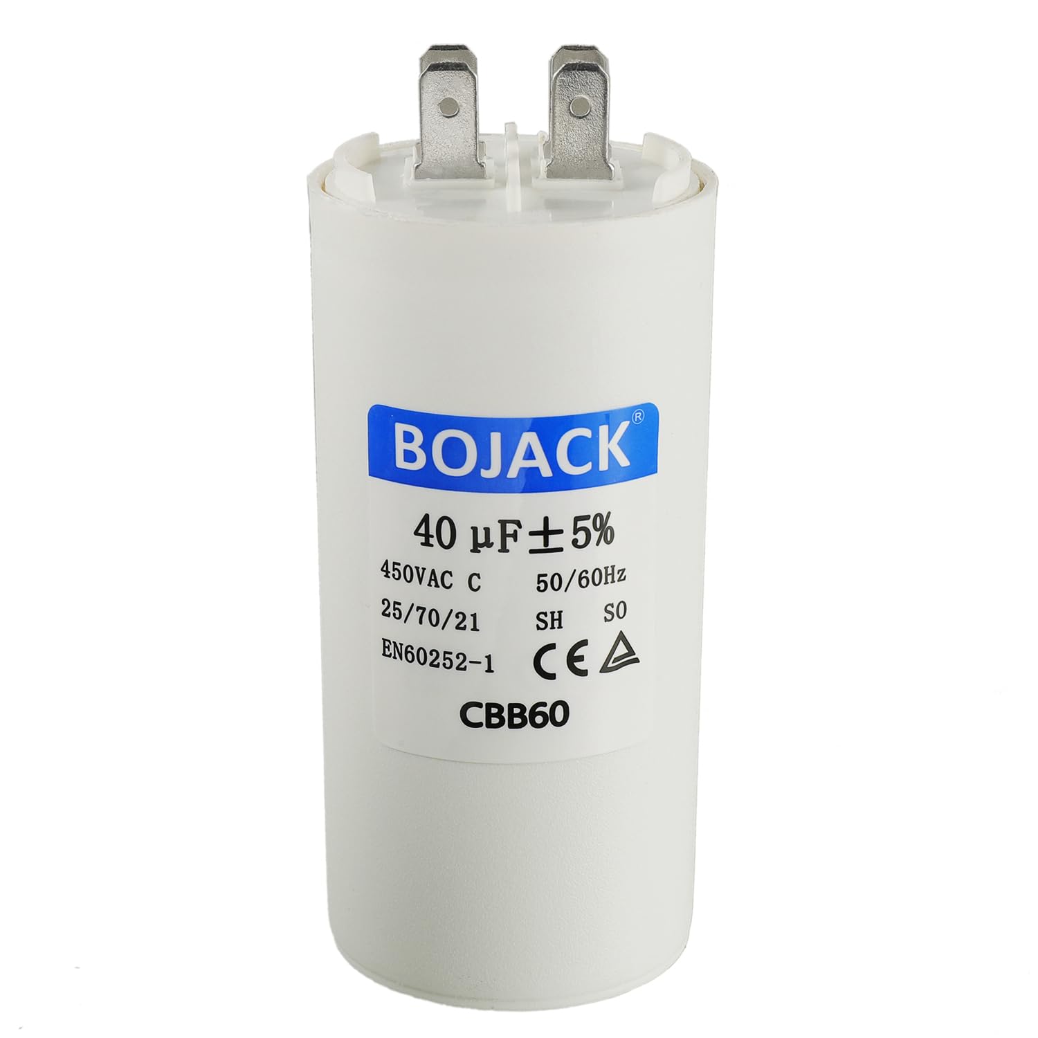 Amazon.com: BOJACK CBB60 40uF 450 Volt 50/60Hz AC Capacitor Round Run ...
