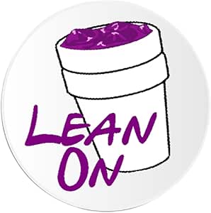 Amazon.com: Lean On - 25 Pack Circle Stickers 3 Inch - Purple Drank ...