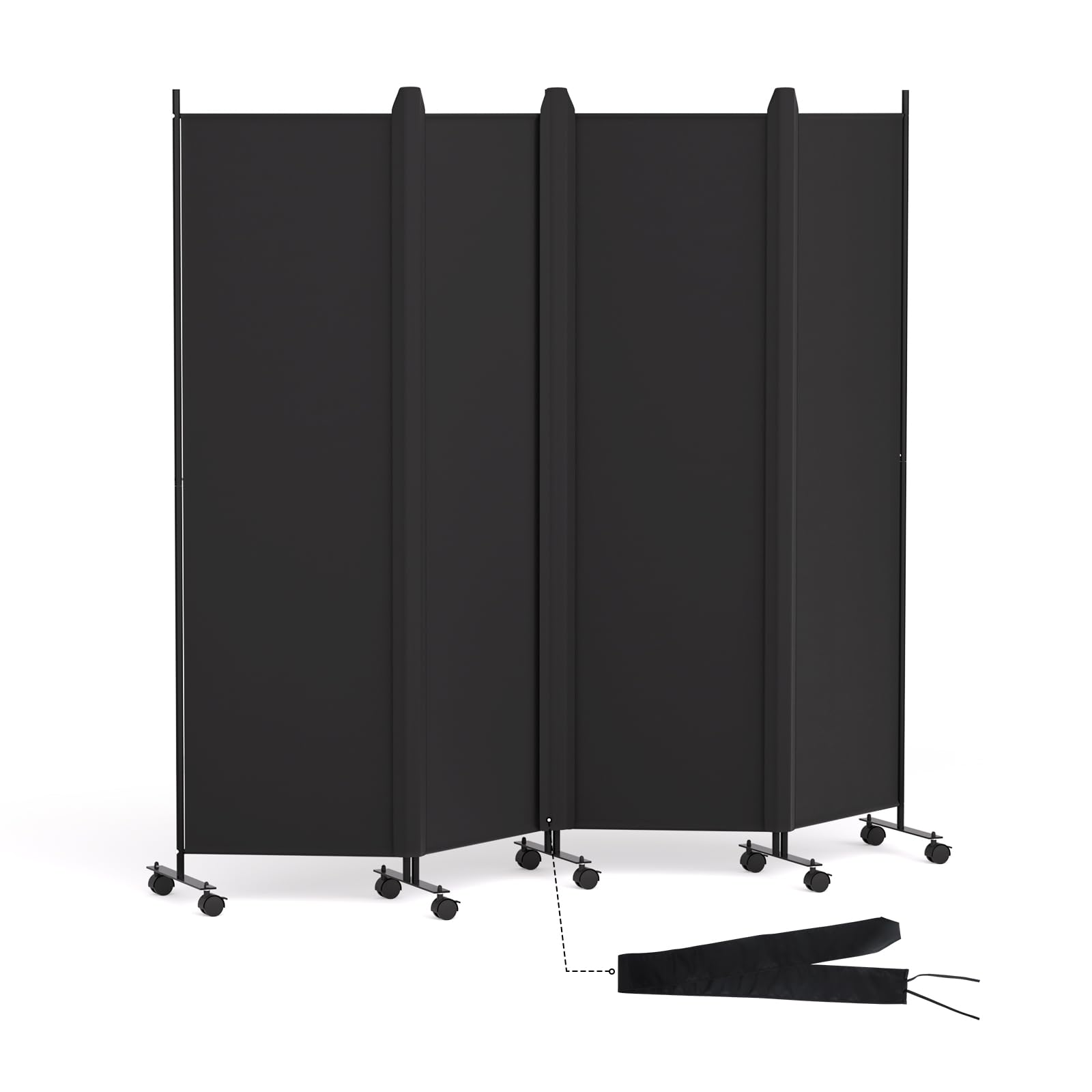 OUDUCK 4 Panel Room Divider Folding Privacy Screen, Freestanding Room ...