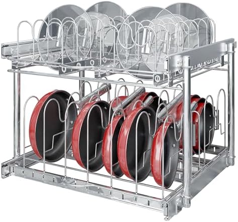Amazon.com: Magheo 2 Pack Pots and Pans Organizer Under Cabinet, 22 ...