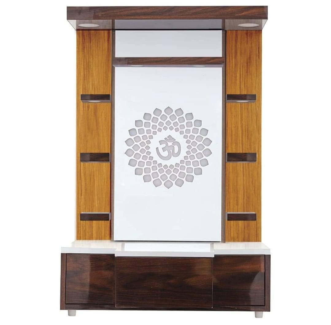 Amazon.com: Royal Kurta White Wooden Temple Pooja Mandir with LED ...
