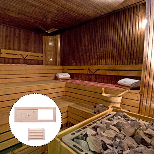 Cabilock Sauna Gable Vent Cedar Gable Vent Wooden Ventilation Louver ...
