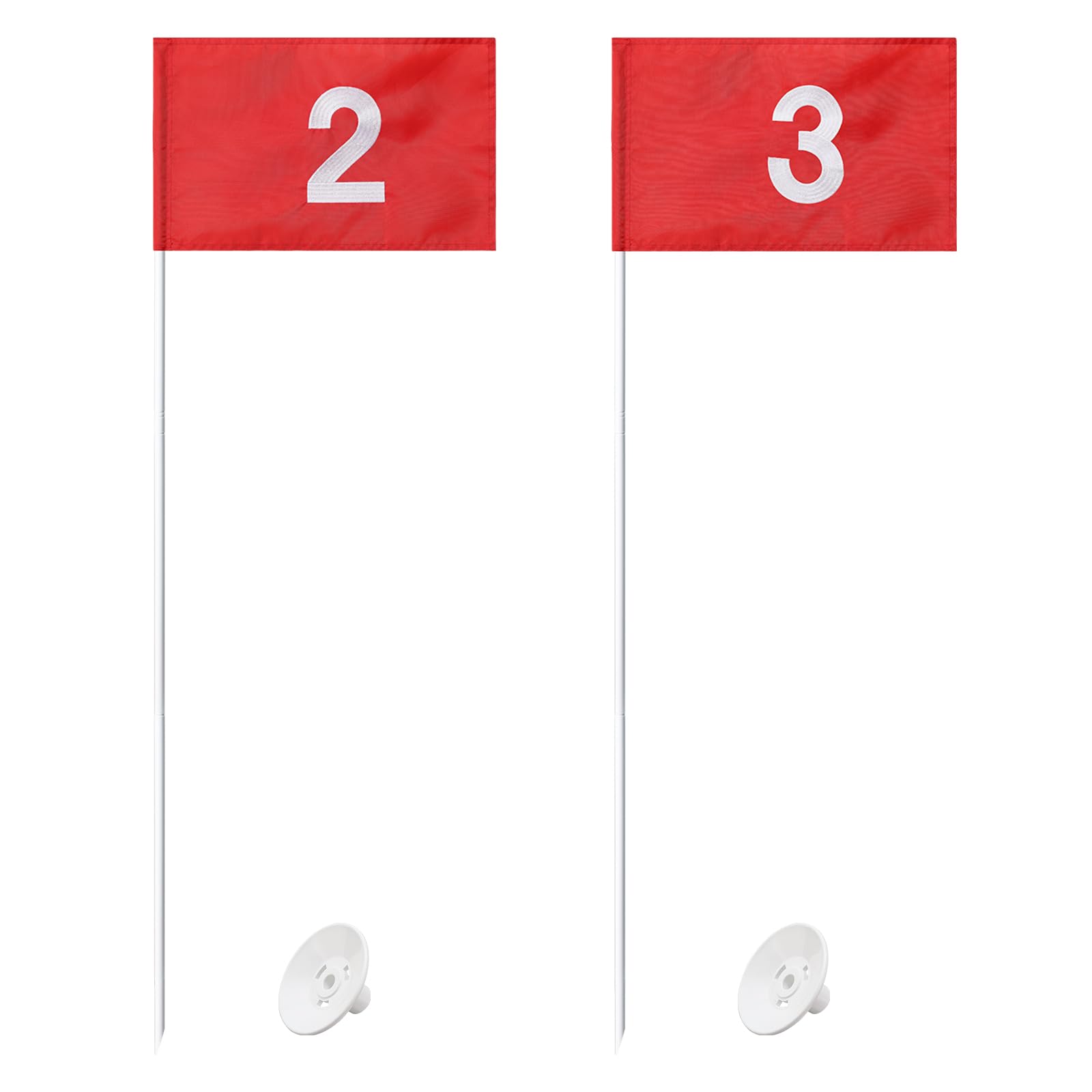 Snapklik.com : Putting Green Flags, 6 Ft Golf Flagstick, 2 Pack Golf Flag