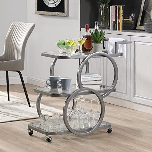 Amazon.com - FERFALDER Home Bar Serving Carts 3 Tier Kitchen Carts on ...