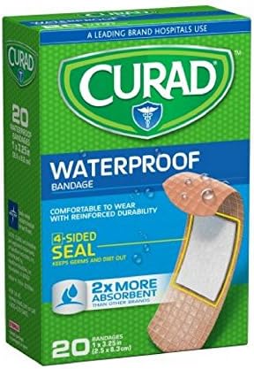 Amazon.com: Curad Waterproof Bandages 1 X 3-1/4 Inches 20 Each : Health ...