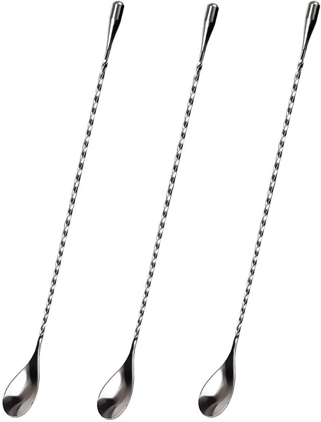 Buy Dynore Teardrop Twisted Design Bar Spoon (Stainless Steel),32 ...