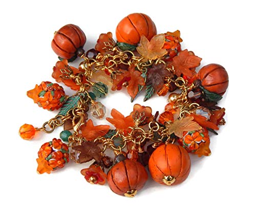 Amazon.com: Pumpkin Charm Bracelet, Fall Jewelry : Handmade Products