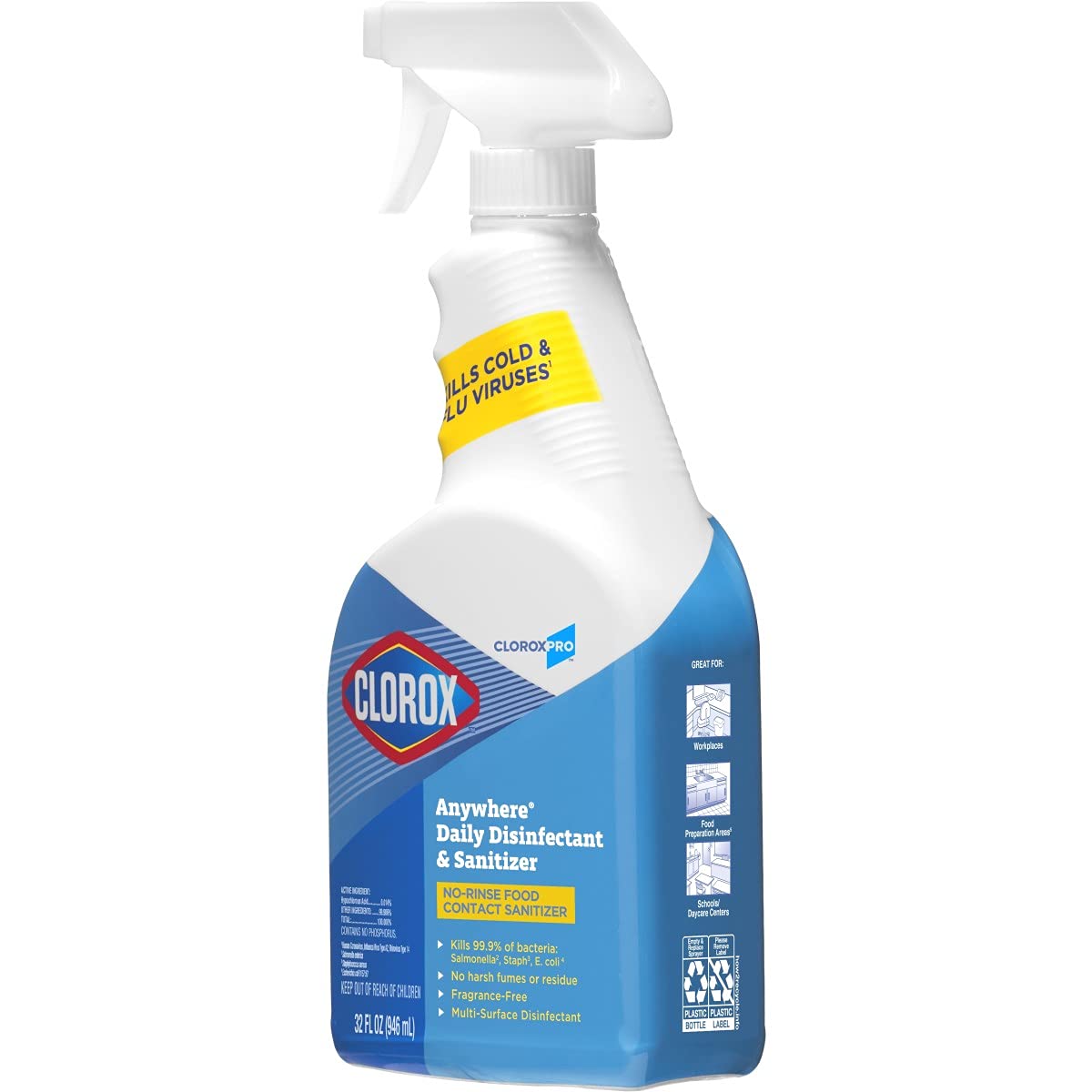 CloroxPro Anywhere Hard Surface Sanitizing Spray, Multi-Surface Cleaner ...