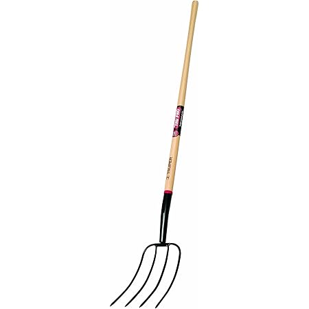 Amazon.com: 4 Tines Forged Pitch Fork W/Ash Wood Handle! Assembled In ...