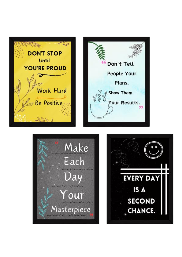 Motivational Quotes Photo Frame A4 Pack Of 4 : Amazon.in: Home & Kitchen