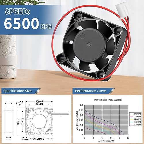Snapklik.com : Wathai 40mm X 10mm DC 12 Volt Brushless Cooling Fan 12V ...