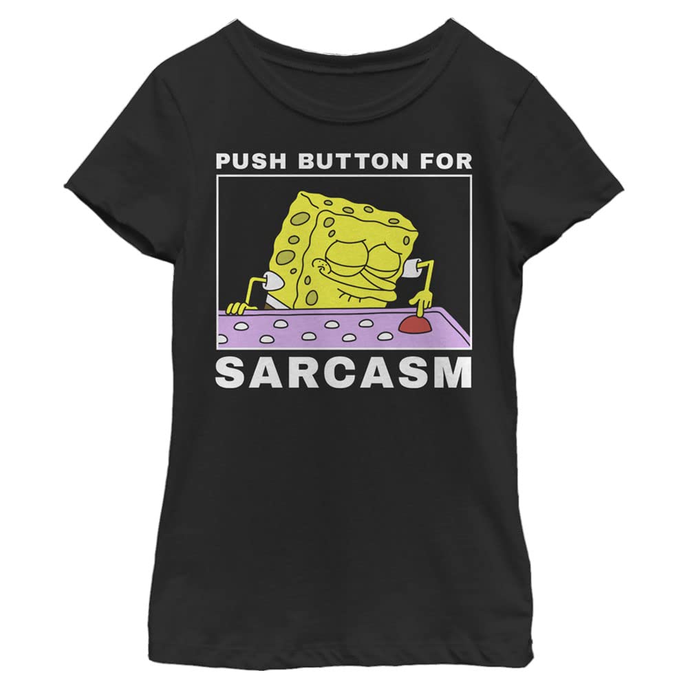 Nickelodeon Spongebob Squarepants Sarcasm Button Meme Girls Short ...