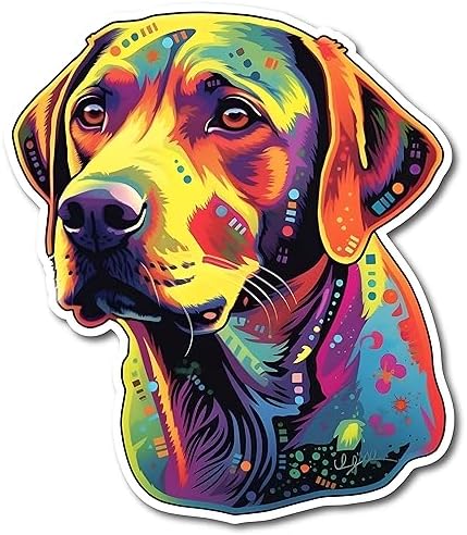 Amazon.com: Black Labrador Sticker - 3" Laptop Sticker - Waterproof ...
