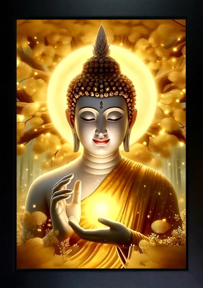 CrowdHall Buddha Photo Frame | Gautam Buddha Photo Frame Wall Painting ...