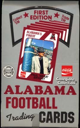 University of Alabama 1989 Football Cards (Box of 36 packs): Paul "Bear ...