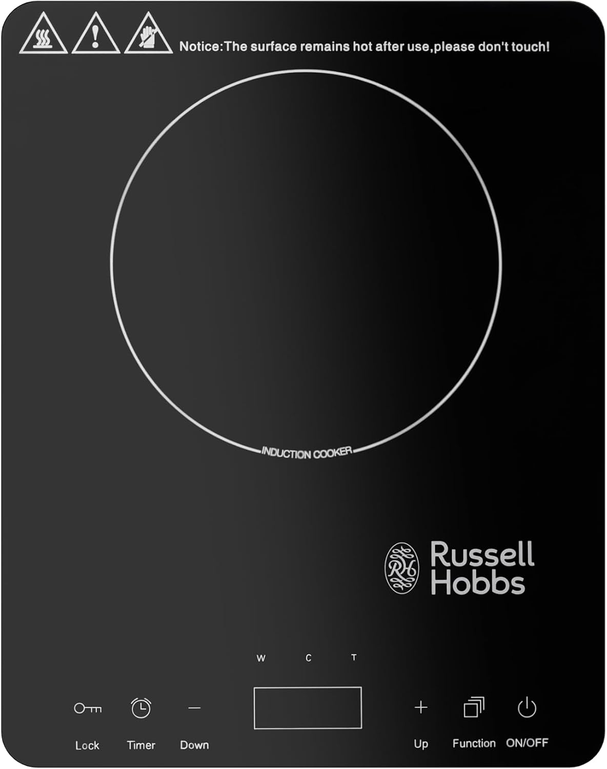 Russell Hobbs T2 Single Induction Cooktop 2000W, Compact Design ...