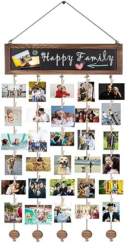 Uping Hanging Photo Display Multi Photo Pictures Frame with 30 Clips ...