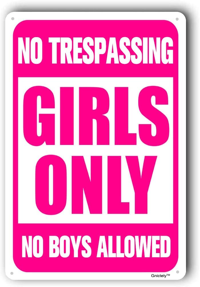 Amazon.com: NO TRESPASSING, Girls Only, Home Room, Bedroom Wall Decor ...