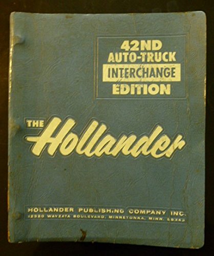 Buy Hollander Auto-Truck Parts Interchange Manual (HOLLANDER AUTO-TRUCK ...