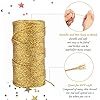 jijAcraft 100M Gold String, 1.5MM Gold Thread Twine, Metallic Thread ...