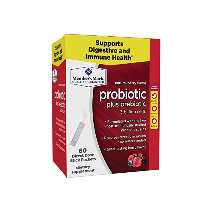 Buy Member's Mark Probiotic Plus Prebiotic Natural Berry Flavor Direct ...
