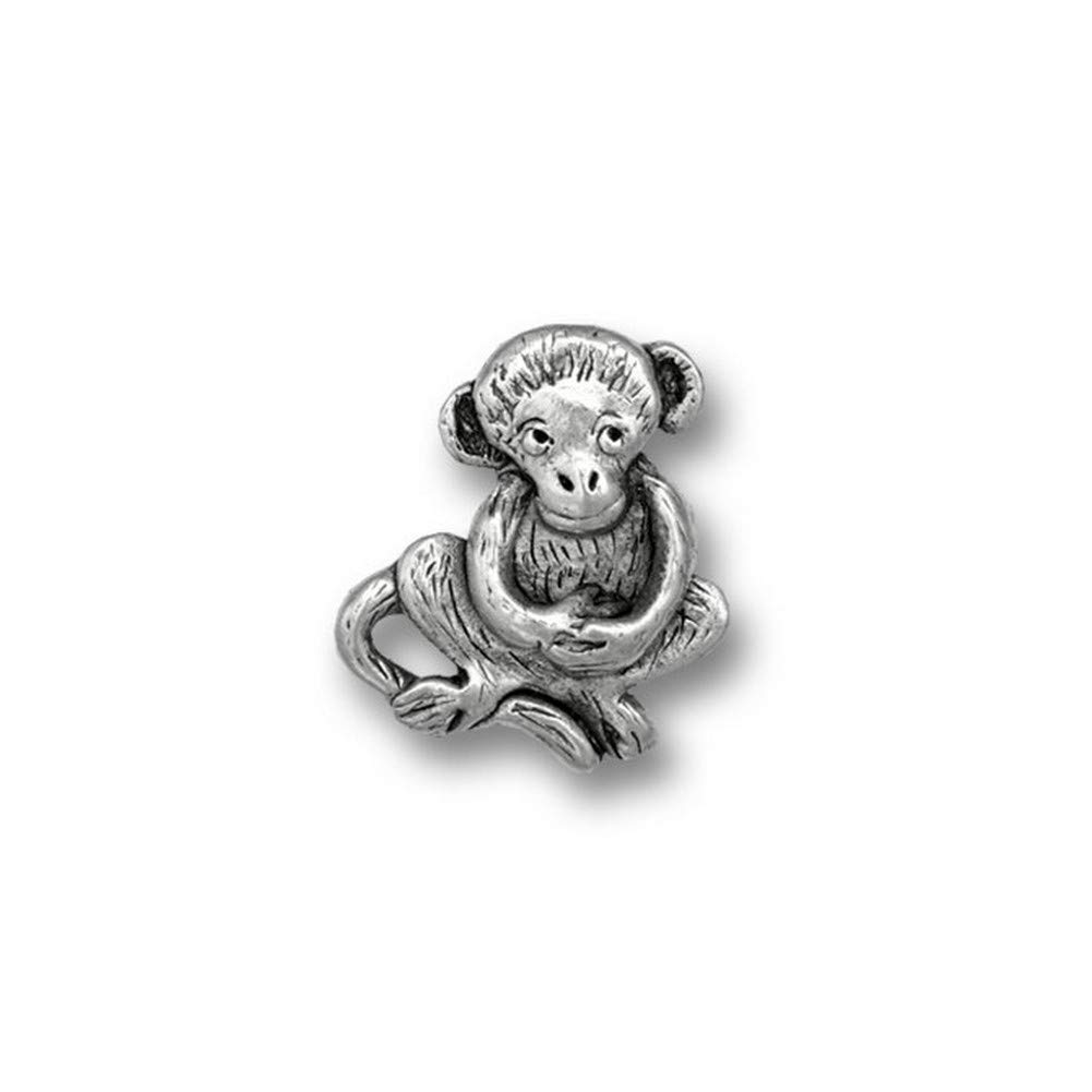 Amazon.com: The Magic Zoo Pewter Monkey Lapel Pin - Handcrafted in the ...
