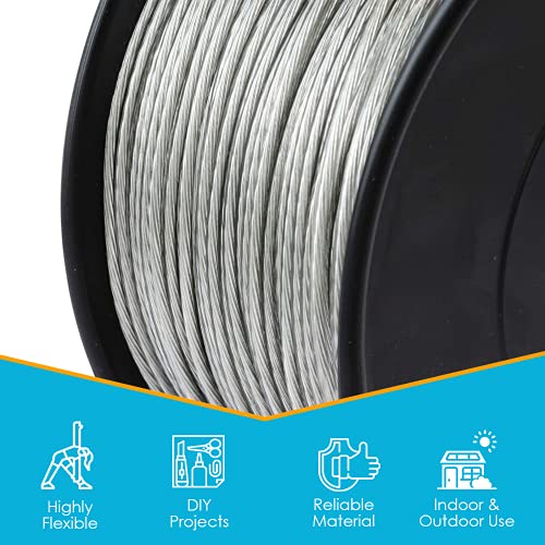 Snapklik.com : Wire, Vinyl Coated, 500 Feet, 1/16 Inch, Braided ...