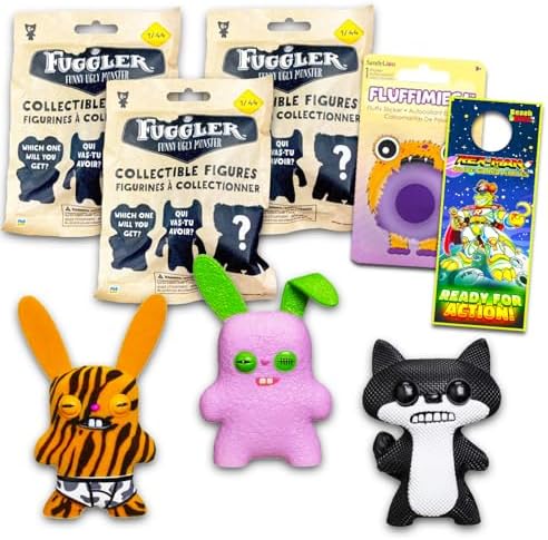 Amazon.com: Fuggler Figure Blind Bags for Kids - Bundle with 3 Mystery ...