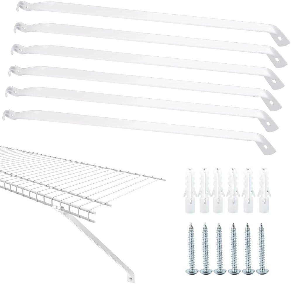 Amazon.com: FDKYOEK 6 PCS Wire Shelf Brackets, 17 Inch Long Closet ...