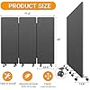 Amazon.com: Soundproof Room Divider with Wheels, 66in Office Dividers ...