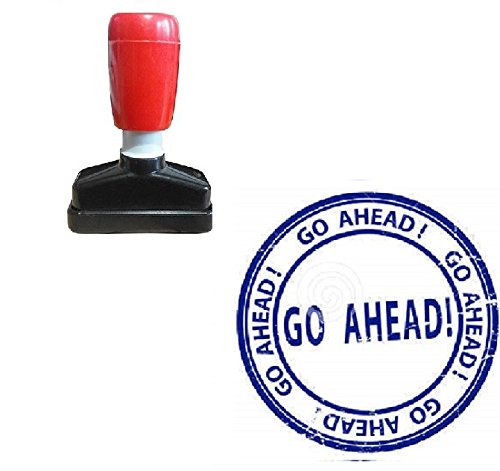 JainTraders Pre-Inked Round Rubber Stamp messasge - Go Ahead : Amazon ...