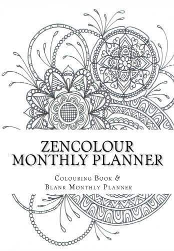 Amazon.com: ZenColour Monthly Planner: Colouring Pages and 12 Months of ...