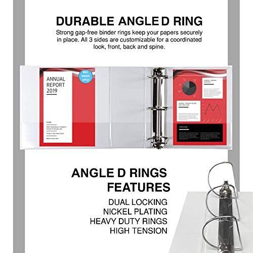 Snapklik.com : 3 Ring Binders, 6 Inch D Ring Heavy Duty Large Binder